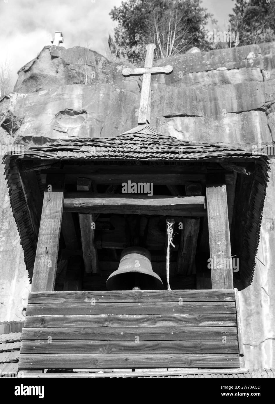 White bell tower christian Black and White Stock Photos & Images - Alamy