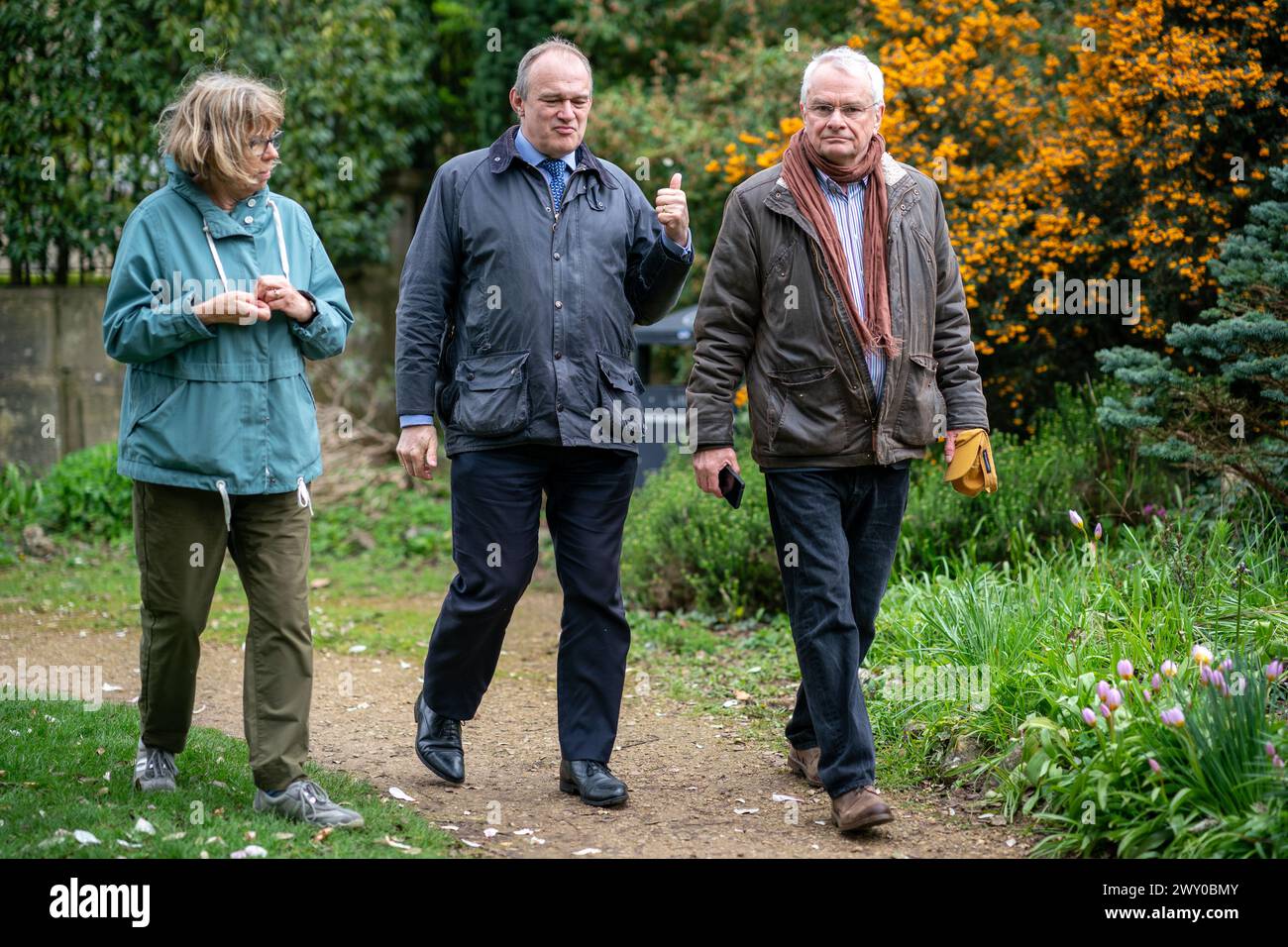 Liberal Democrat leader Sir Ed Davey with Angela Conder and Jeremy ...