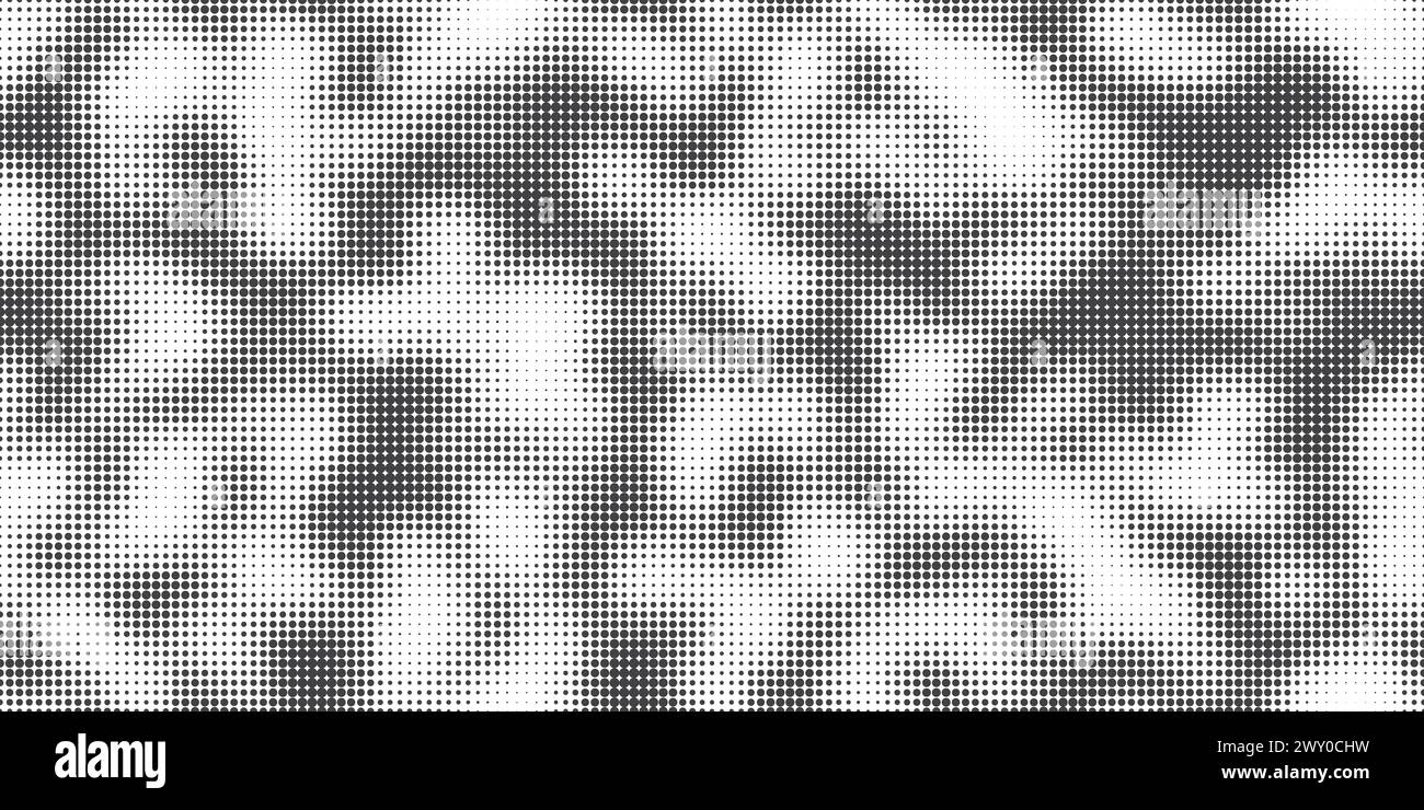 Halftone cloud or smoke seamless pattern with texture. Pop art fog or ...