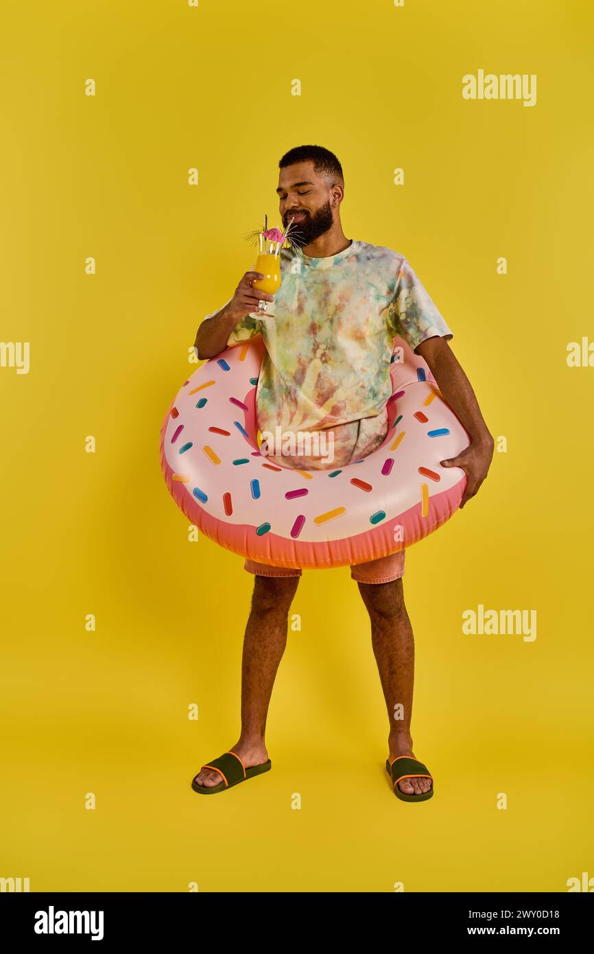 Man floaty pool hi-res stock photography and images - Alamy