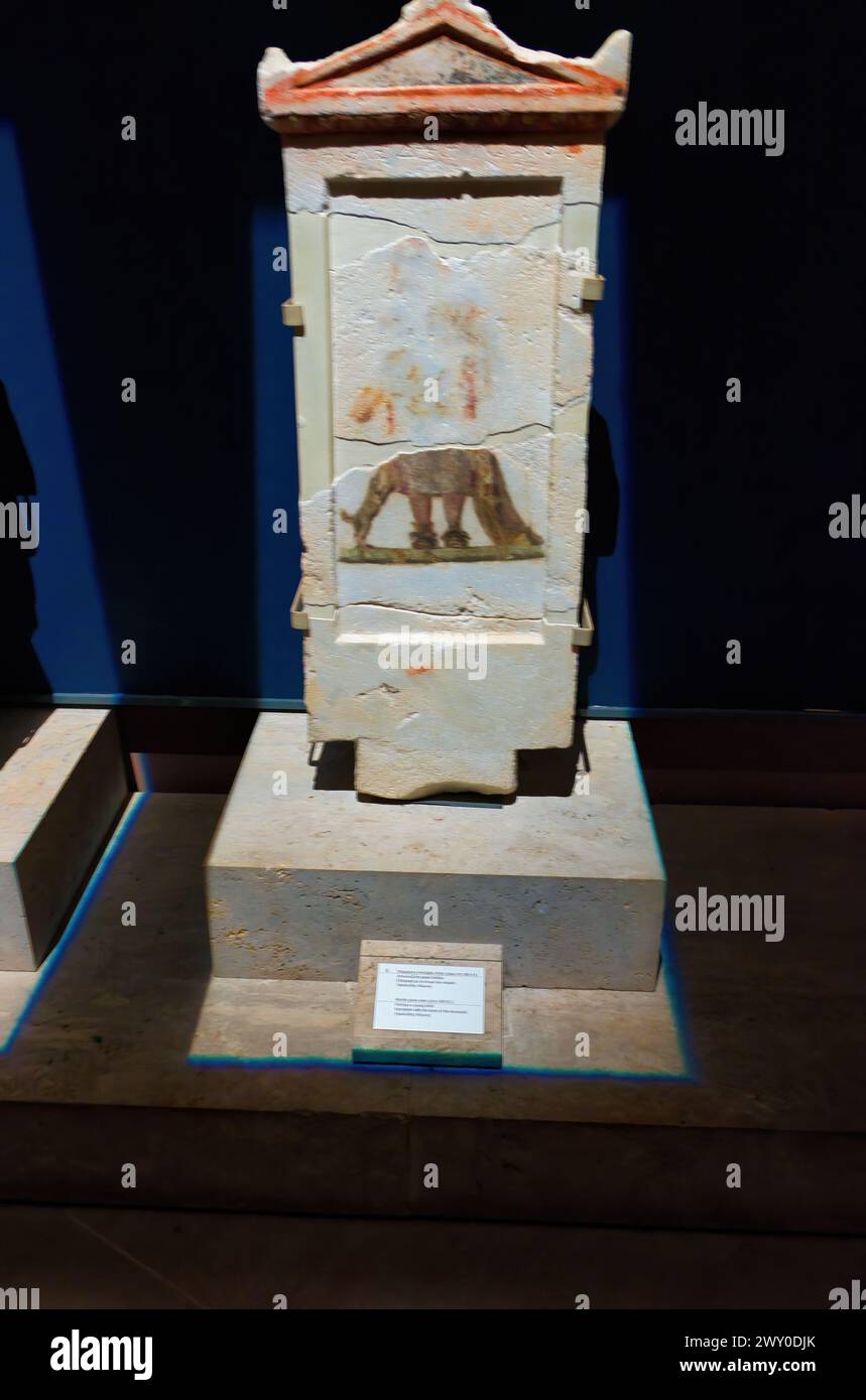 The Museum of the Royal Tombs of Aigai (Vergina), Greece, centered ...