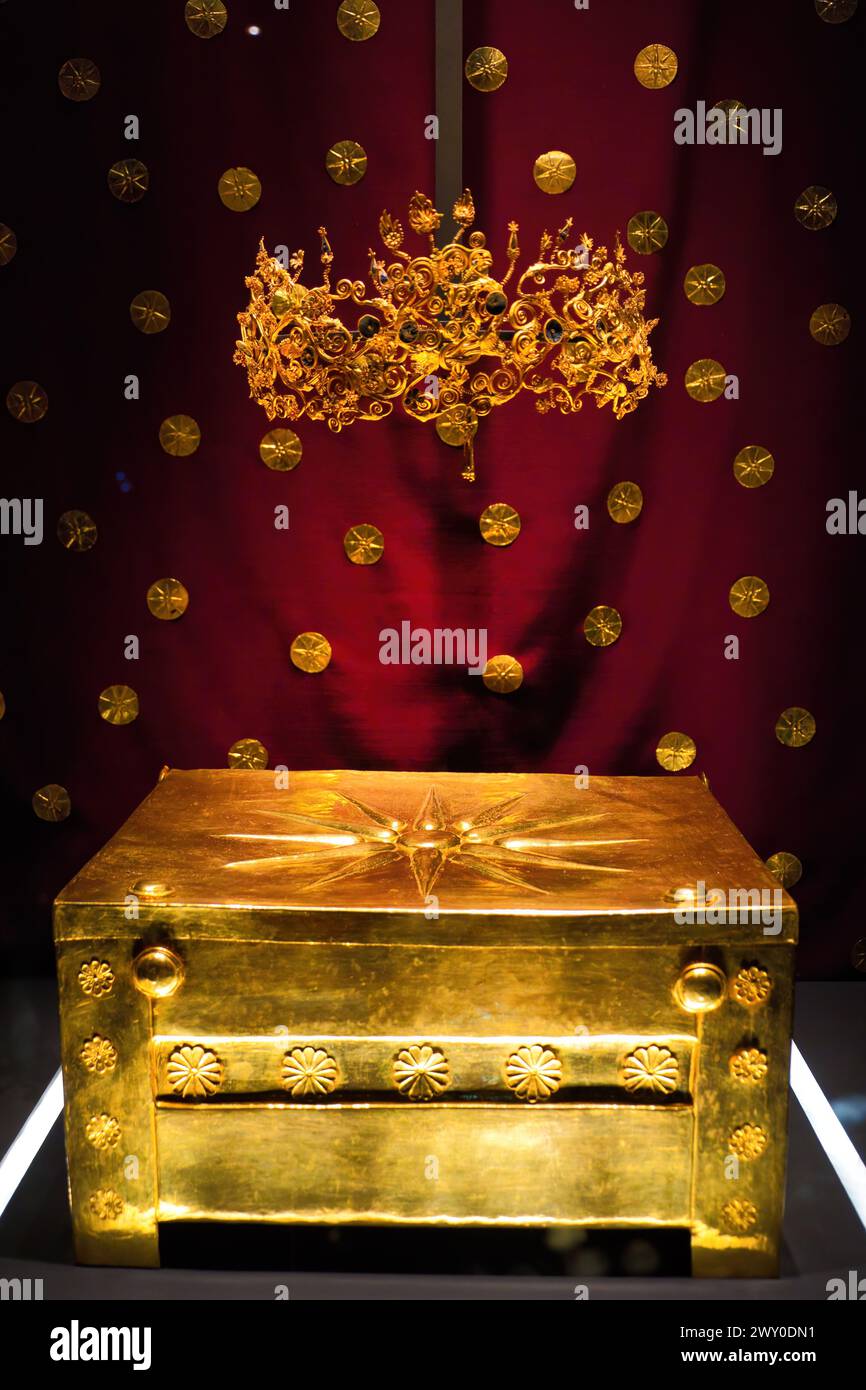 Museum of the Royal Tombs of Aigai (Vergina), Greece, centered around ...