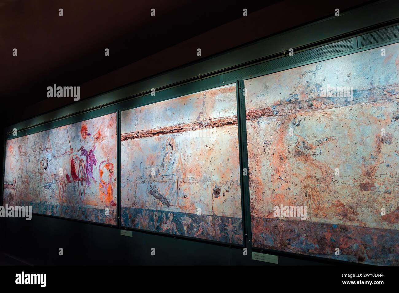 Museum of the Royal Tombs of Aigai (Vergina), Greece, centered around ...