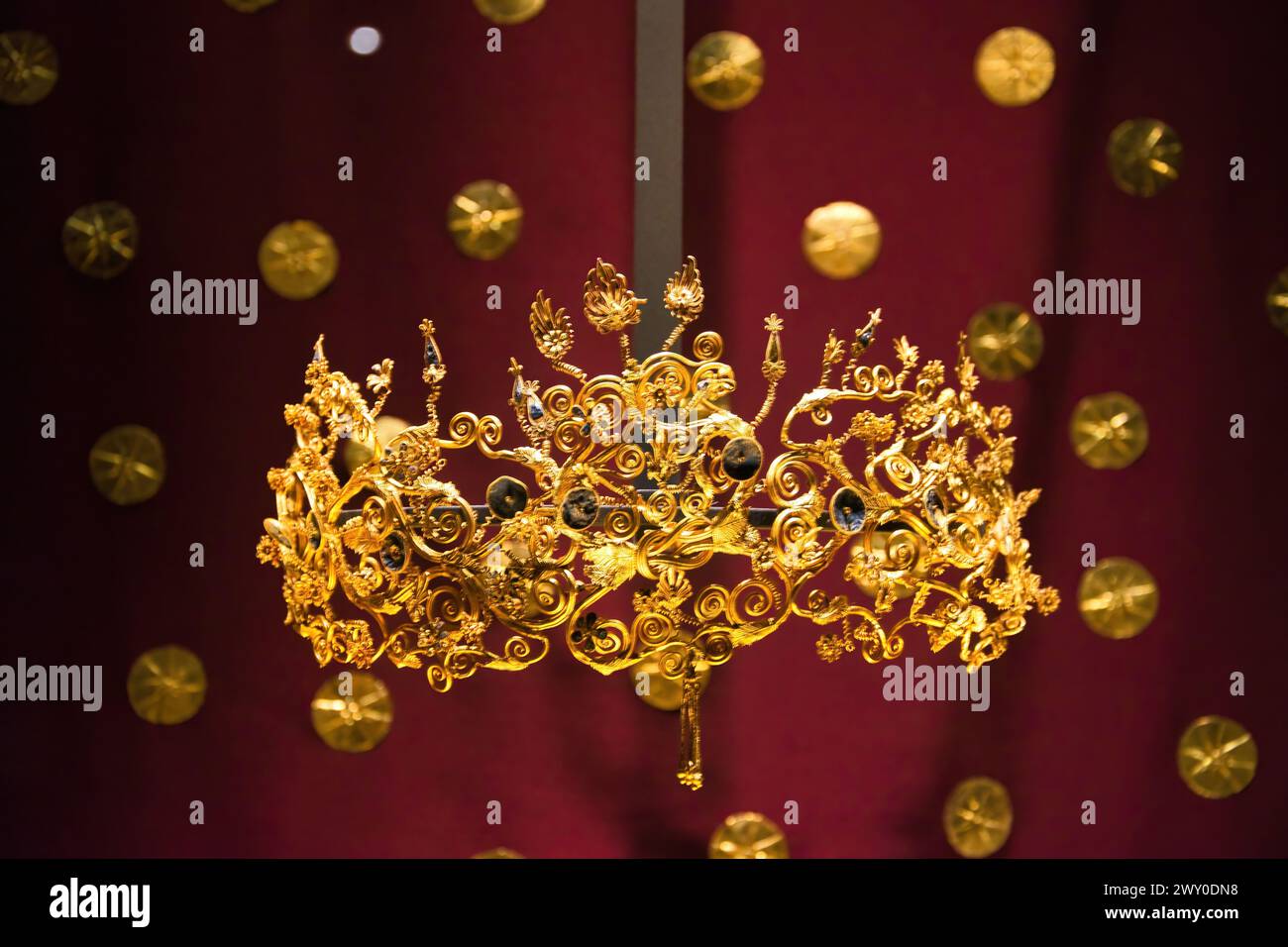 Museum of the Royal Tombs of Aigai (Vergina), Greece, centered around ...