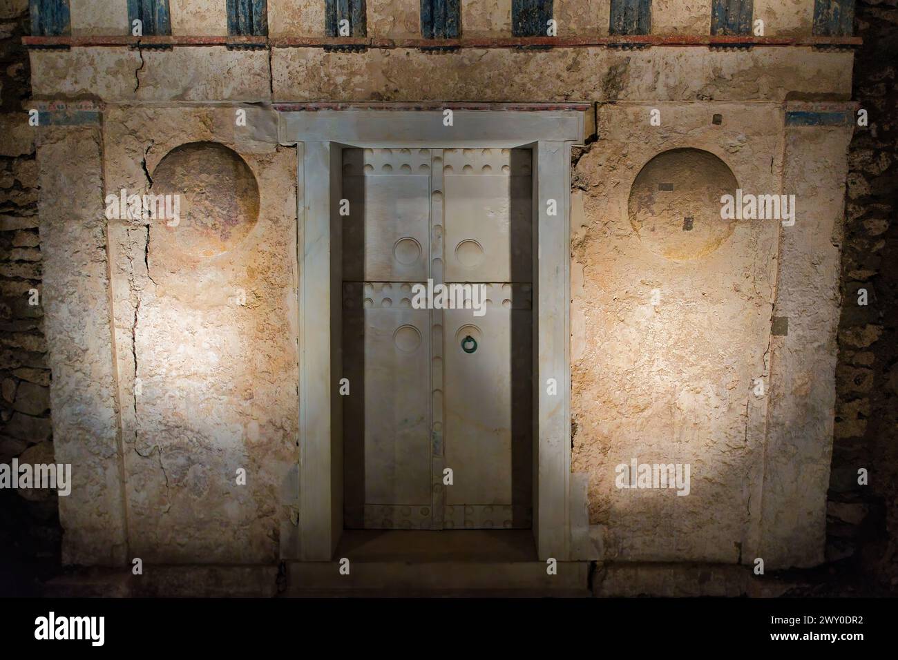 Museum of the Royal Tombs of Aigai (Vergina), Greece, centered around ...