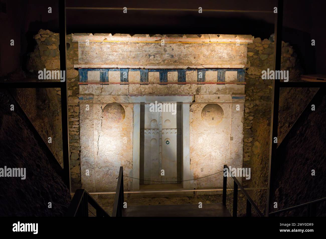 Museum of the Royal Tombs of Aigai (Vergina), Greece, centered around ...