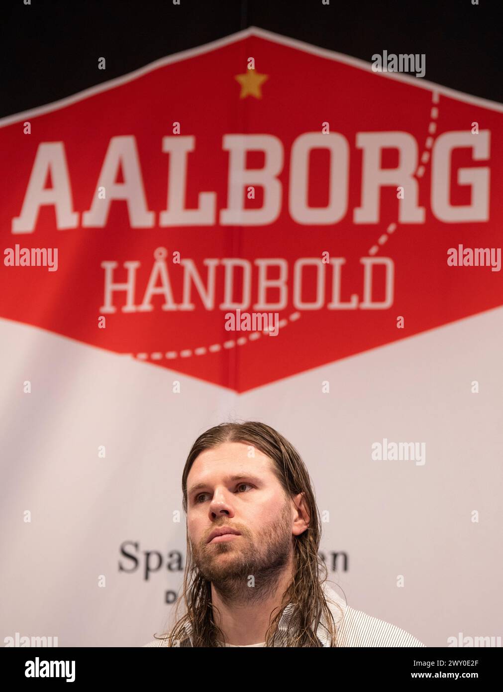 Danish handball player Mikkel Hansen and Jan Larsen, CEO of Aalborg ...