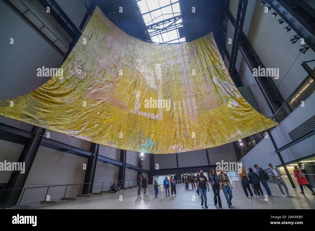 El Anatsui: Behind the Red Moon exhibition at Tate Modern, London Stock ...