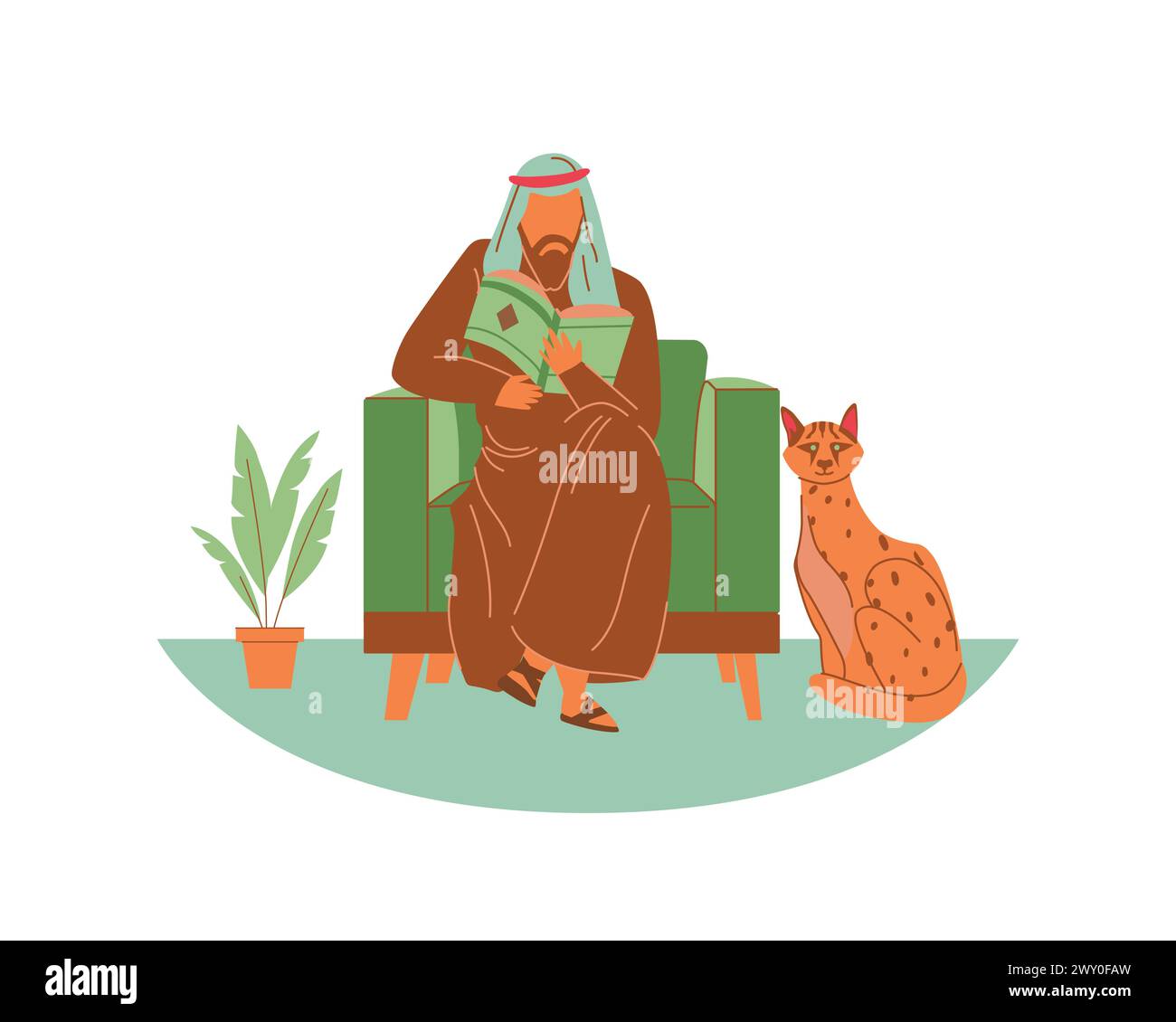 Elderly arab man sitting Cut Out Stock Images & Pictures - Alamy