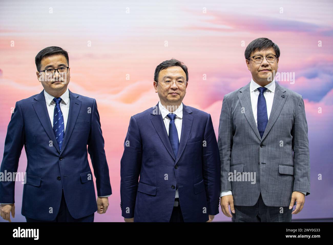 Wang Chuanfu, founder and chairman of BYD, Michael Shu, General Manager ...