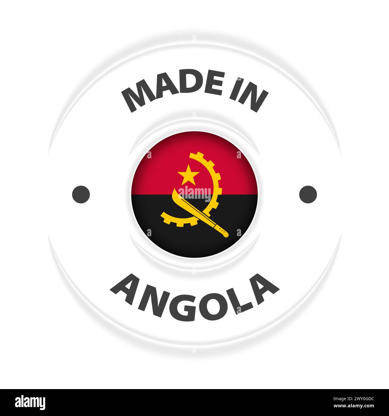 Made in angola sticker hi-res stock photography and images - Alamy