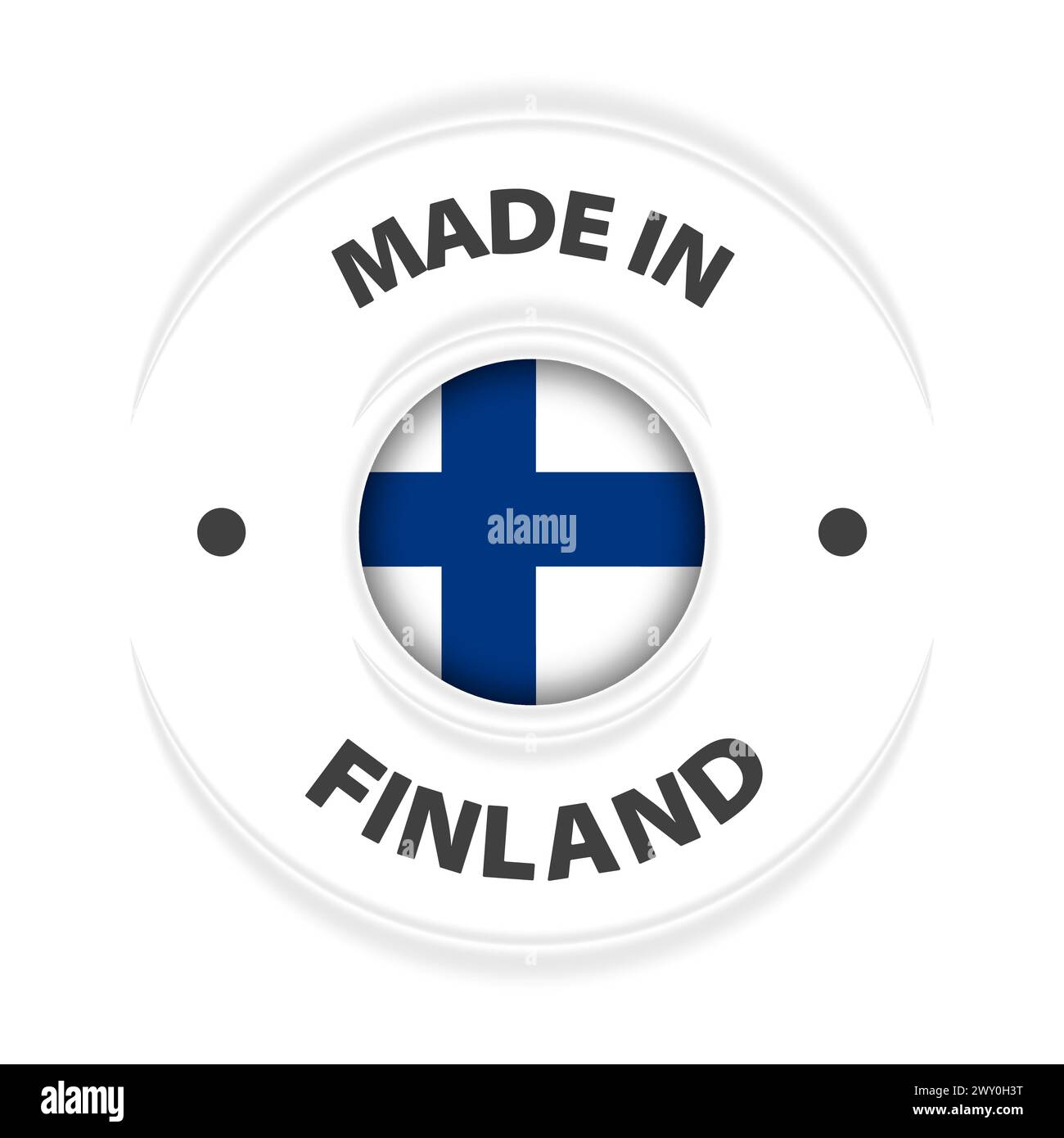 Made in Finland graphic and label. Element of impact for the use you ...