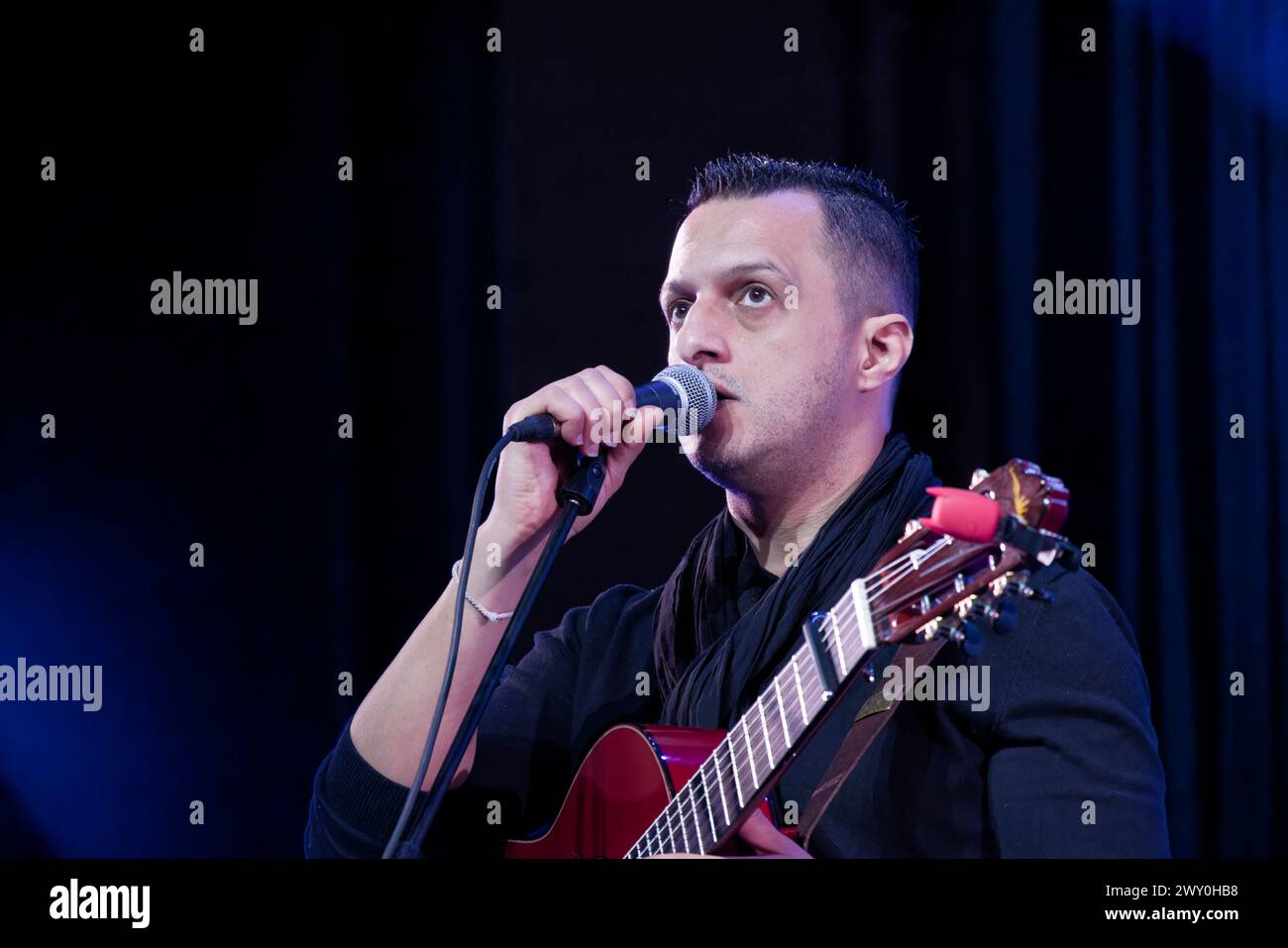Paris, France. 2nd Apr, 2024. Chico Castillo the Gipsy performs on the ...