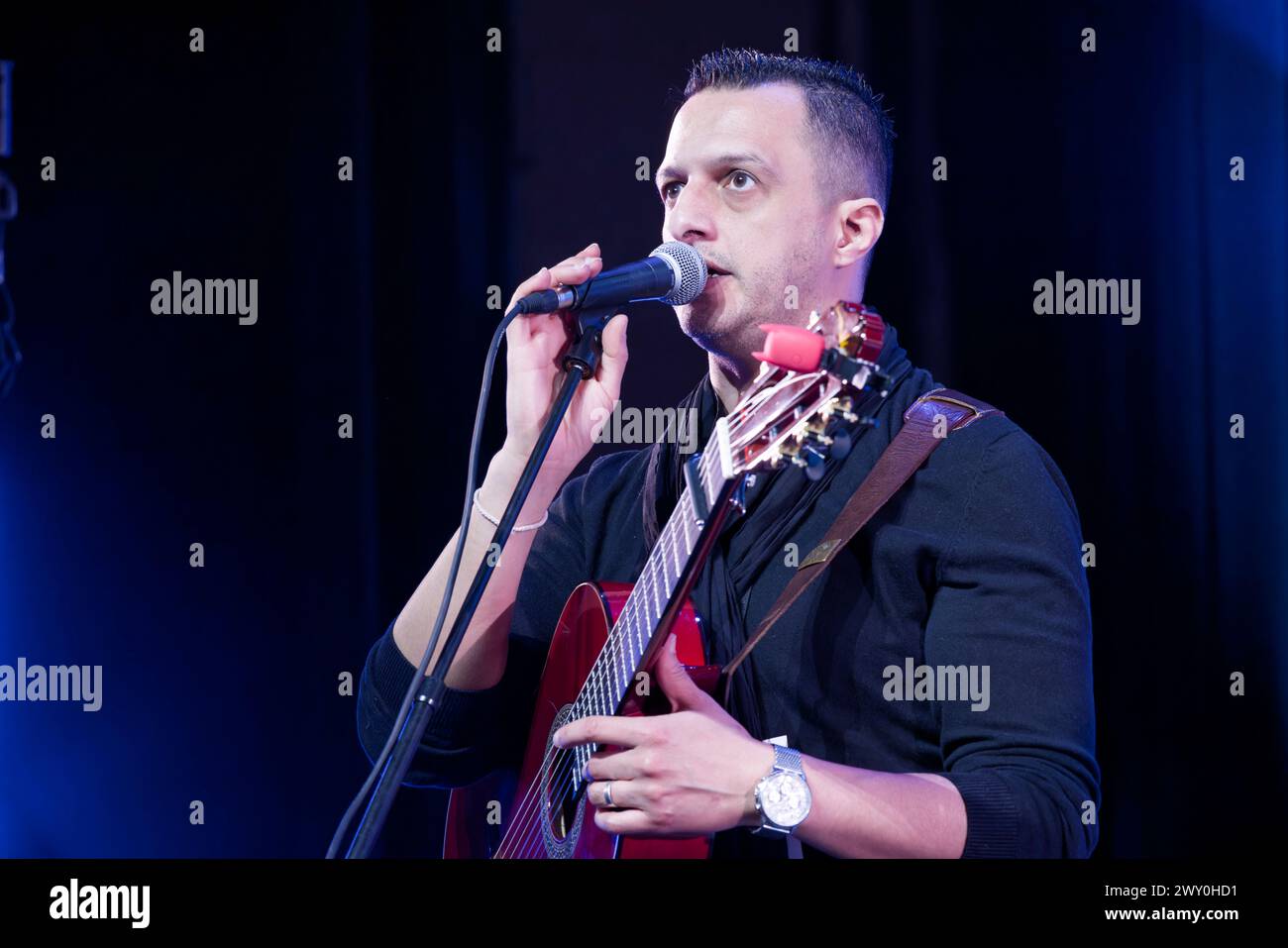 Paris, France. 2nd Apr, 2024. Chico Castillo the Gipsy performs on the ...