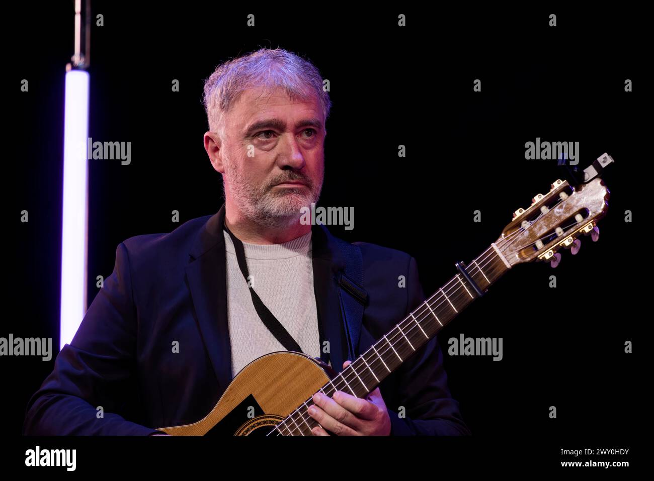 Paris, France. 2nd Apr, 2024. Chico Castillo the Gipsy performs on the ...