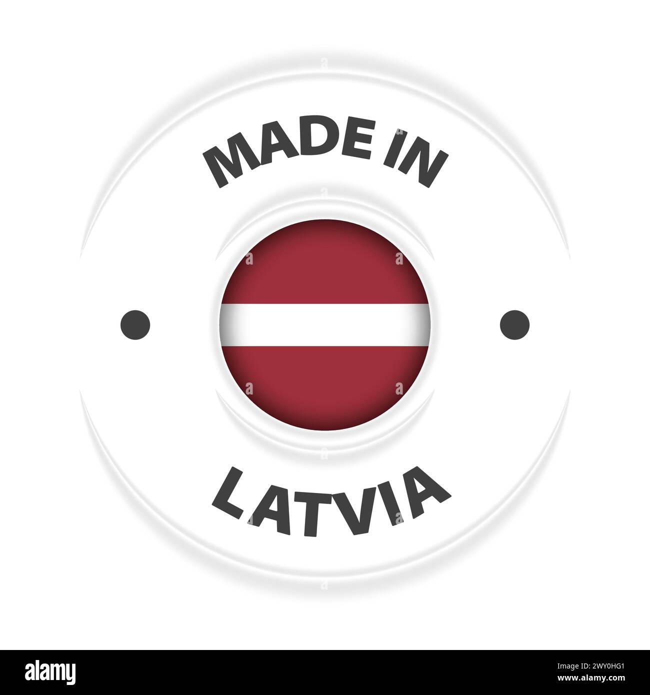 Made in Latvia graphic and label. Element of impact for the use you ...