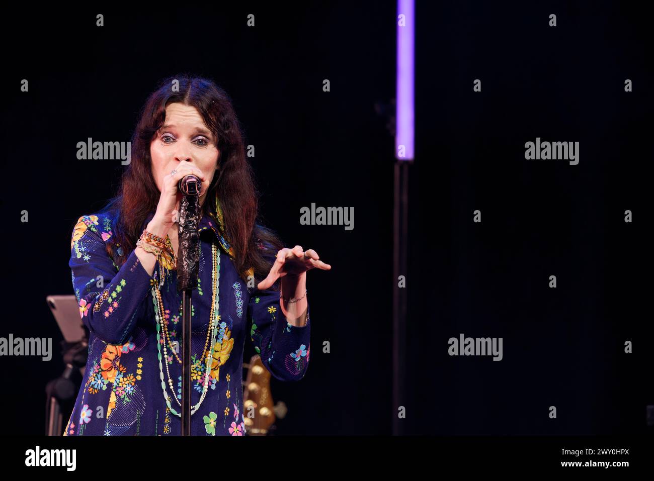 Paris, France. 2nd Apr, 2024. Maureen performs on the Bobino Theater ...