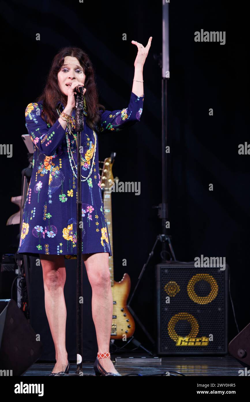 Paris, France. 2nd Apr, 2024. Maureen performs on the Bobino Theater ...