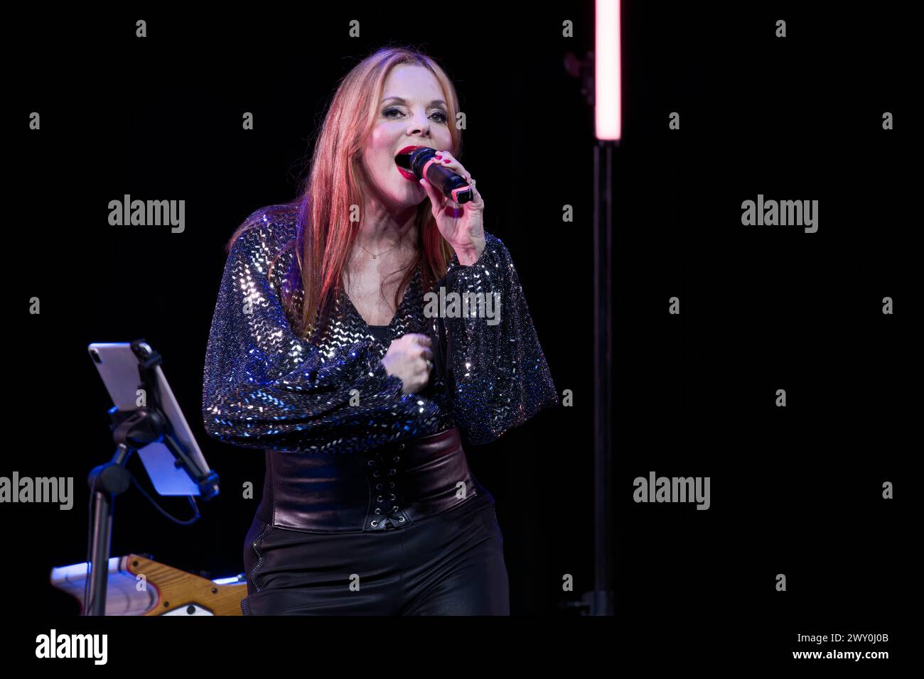 Paris, France. 2nd Apr, 2024. Douchka performs on the Bobino Theater ...