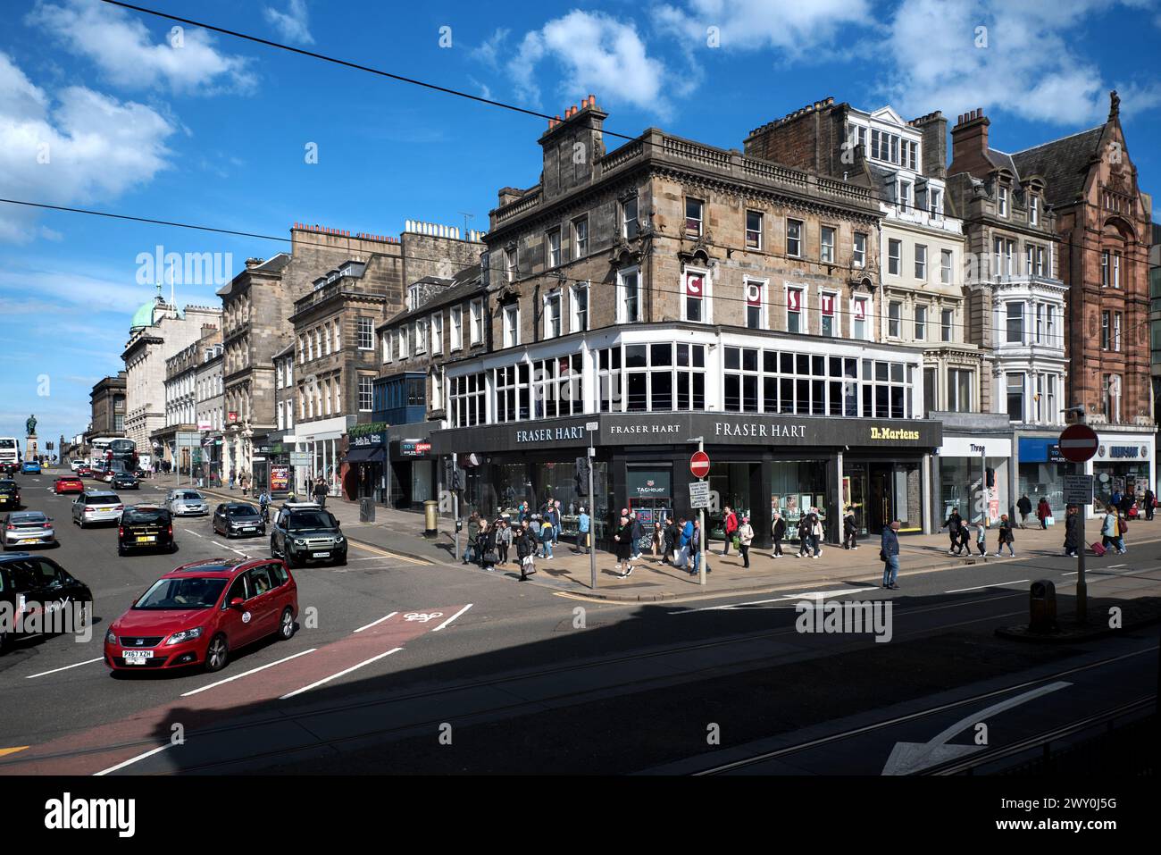 Junction of Hanover Street and Princes Street at the foot of the Mound ...