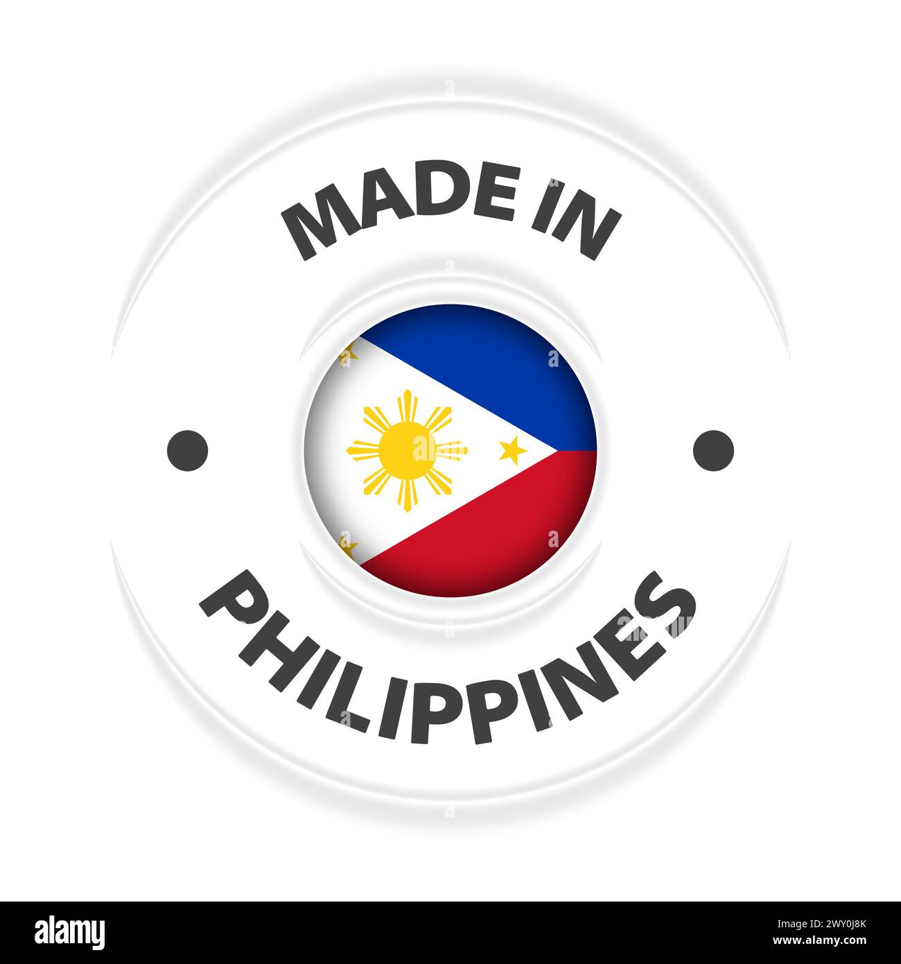 Made in Philippines graphic and label. Element of impact for the use ...