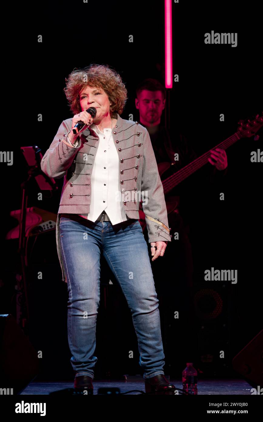 Paris, France. 2nd Apr, 2024. Sabine Paturel performs on the Bobino ...