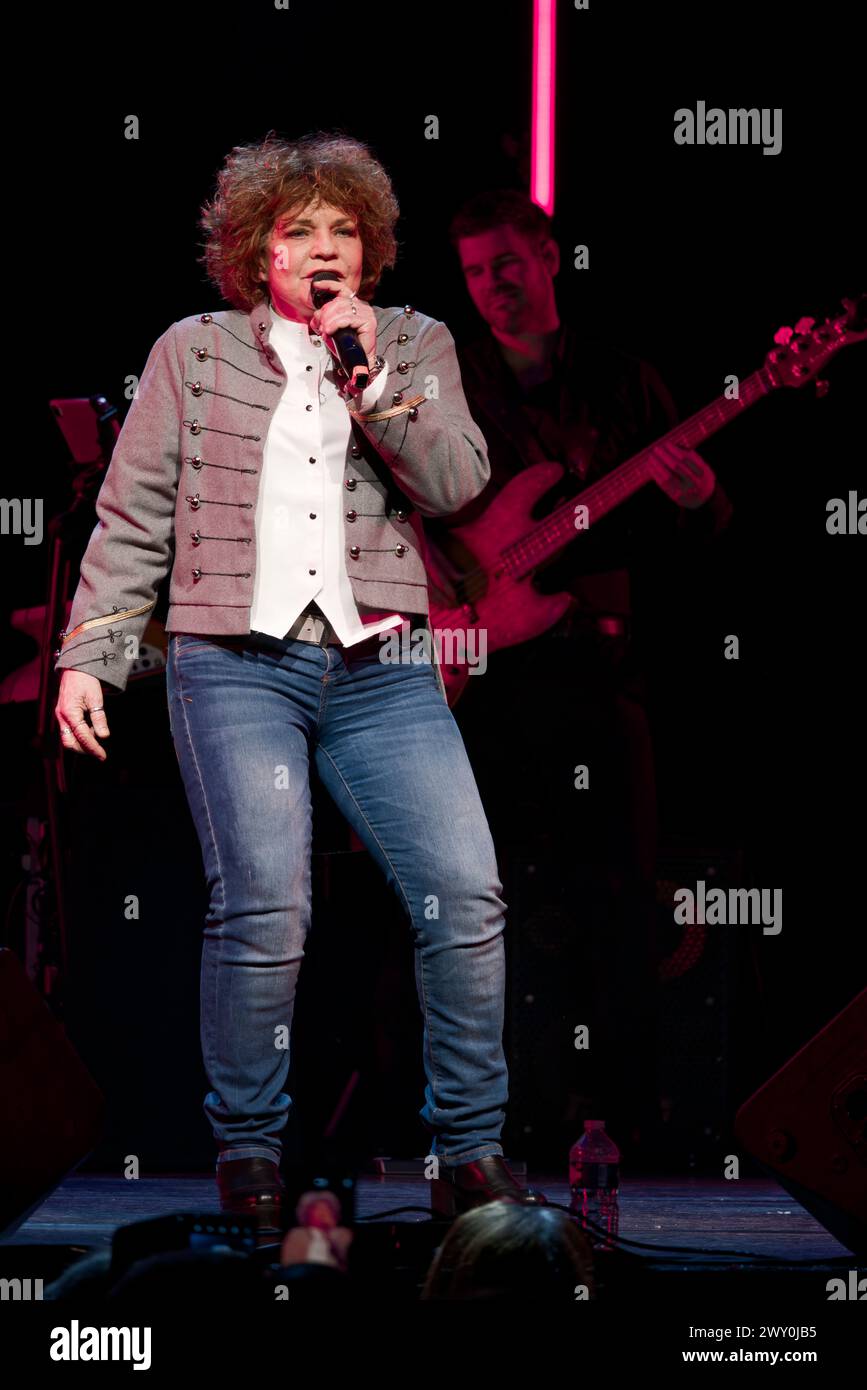 Paris, France. 2nd Apr, 2024. Sabine Paturel performs on the Bobino ...
