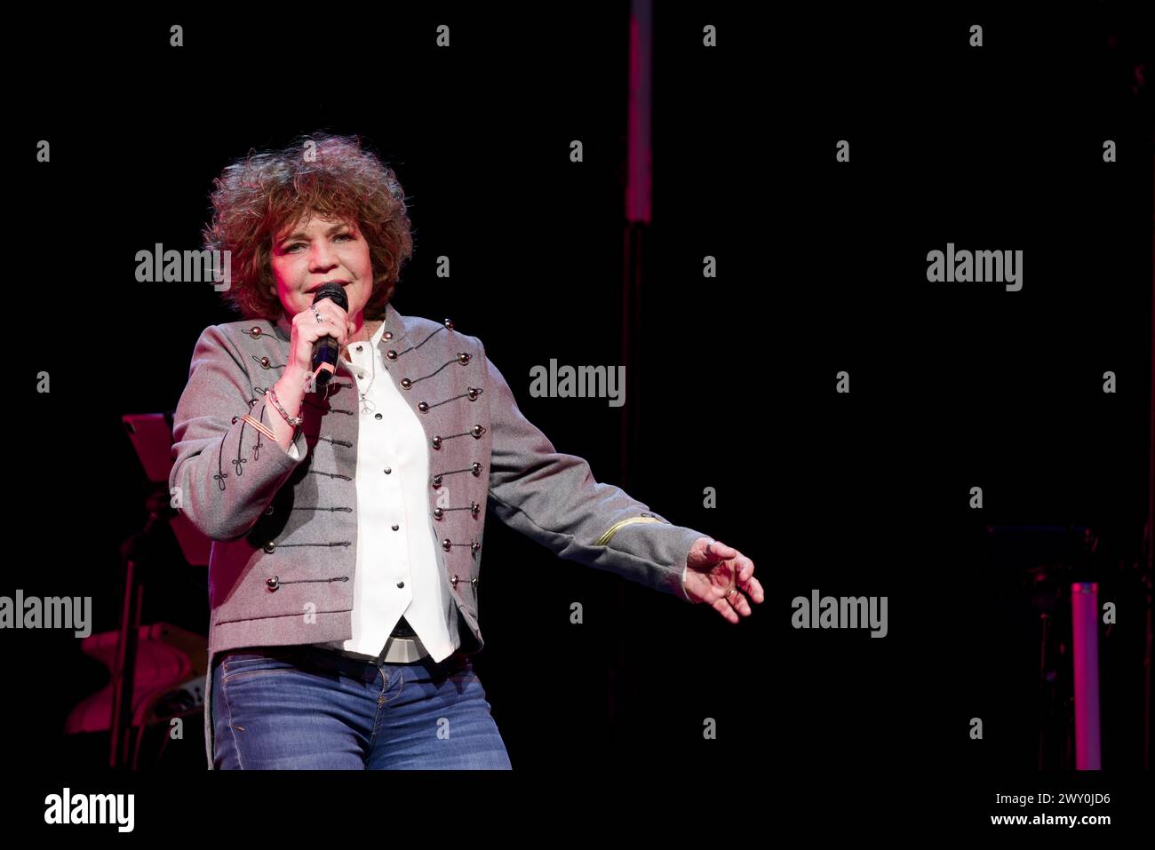 Paris, France. 2nd Apr, 2024. Sabine Paturel performs on the Bobino ...