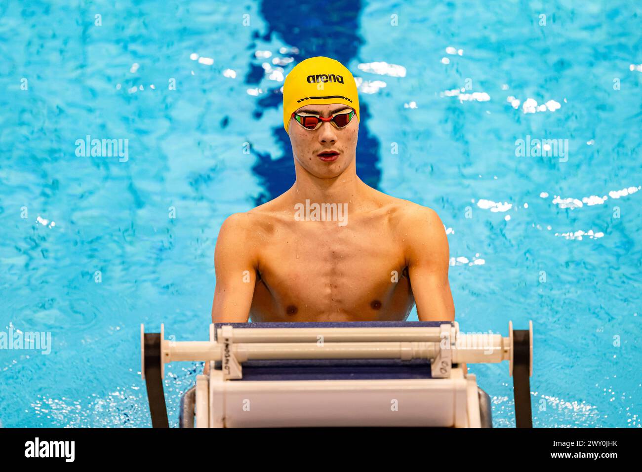 LONDON, UNITED KINGDOM. 03 Apr, 24. Charlie Meek of Poole competes in ...