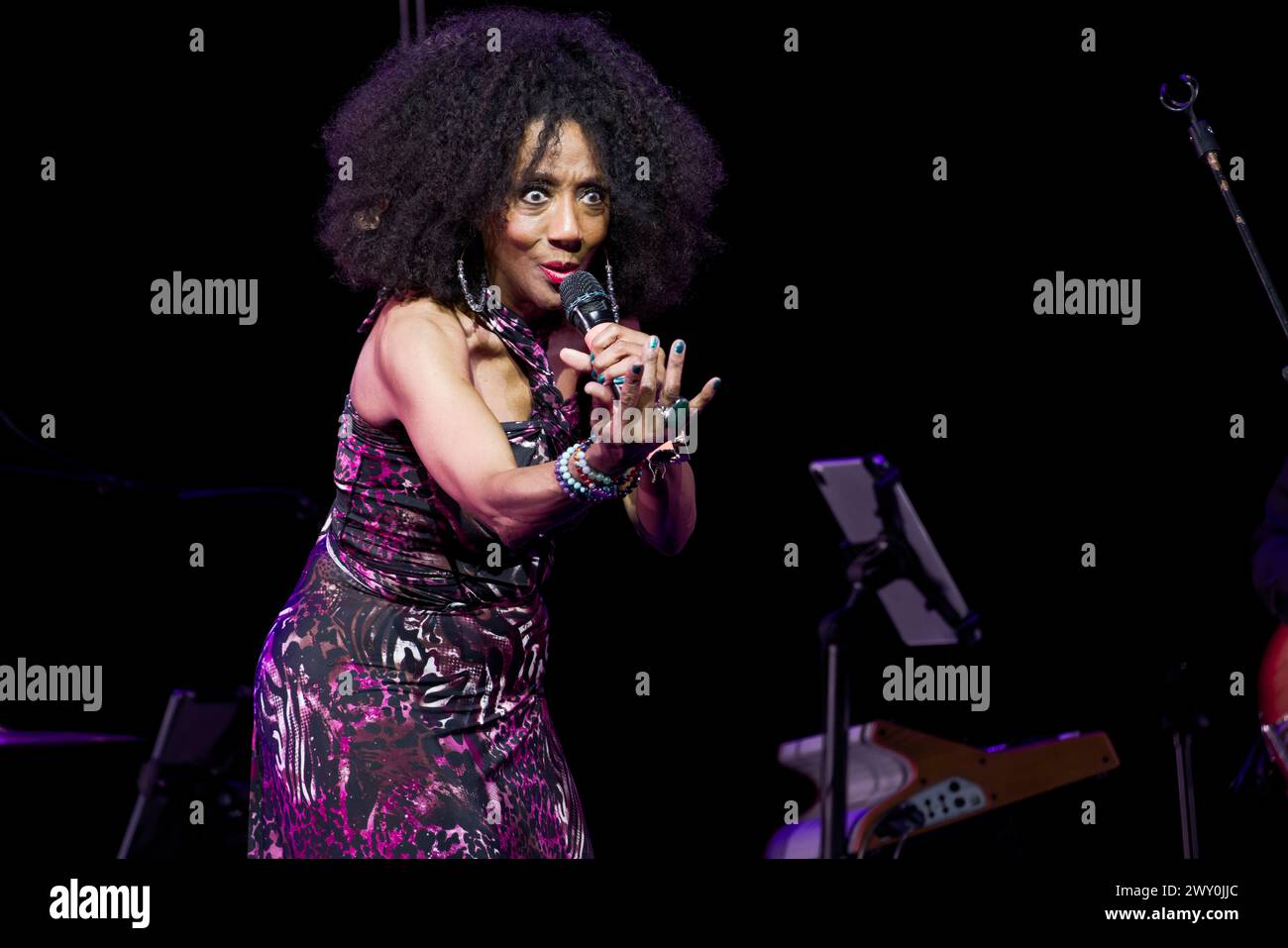 Paris, France. 2nd Apr, 2024. Joniece Jamison performs on the Bobino ...