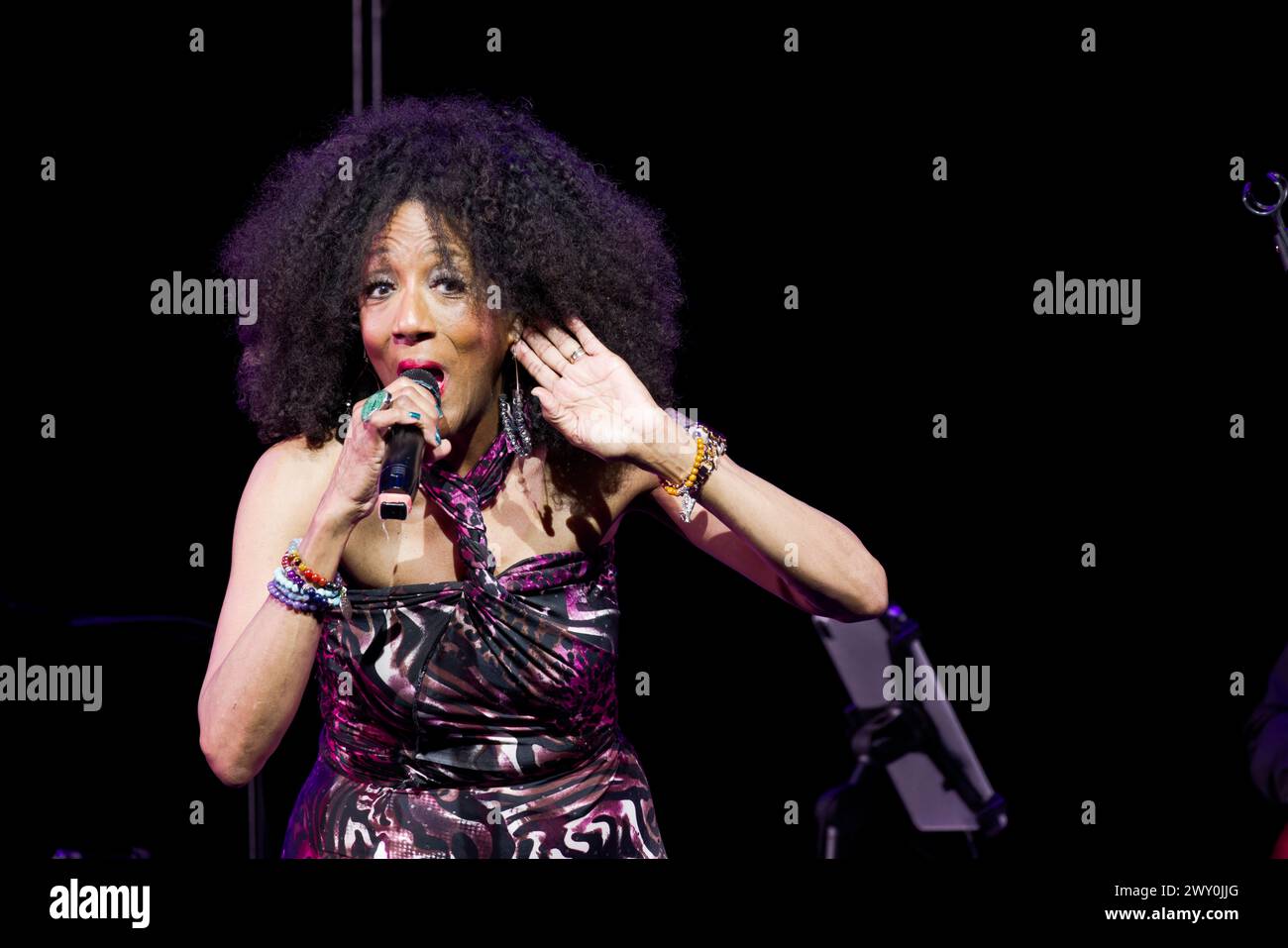 Paris, France. 2nd Apr, 2024. Joniece Jamison performs on the Bobino ...