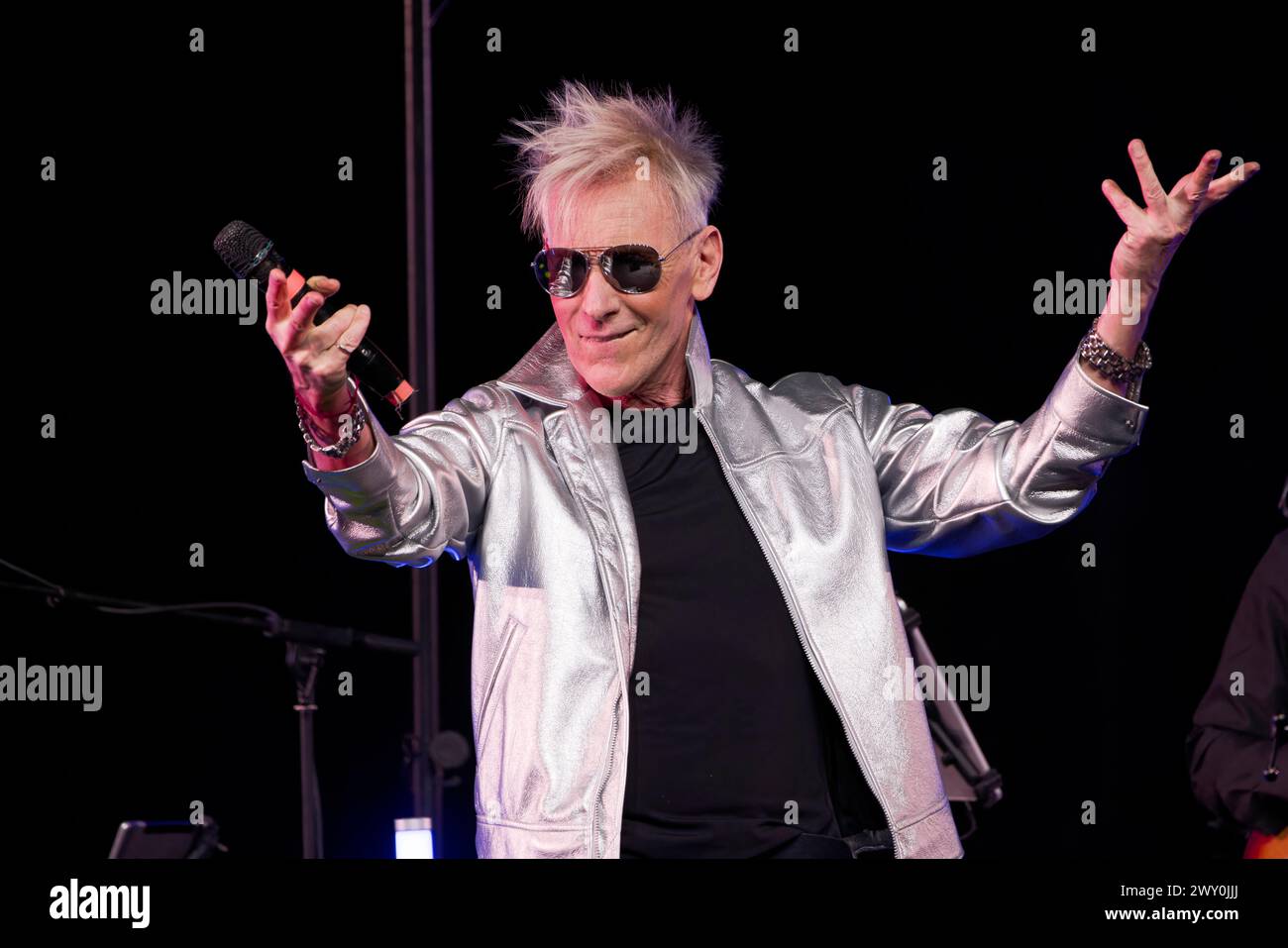Paris, France. 2nd Apr, 2024. Plastic Bertrand performs on the Bobino ...