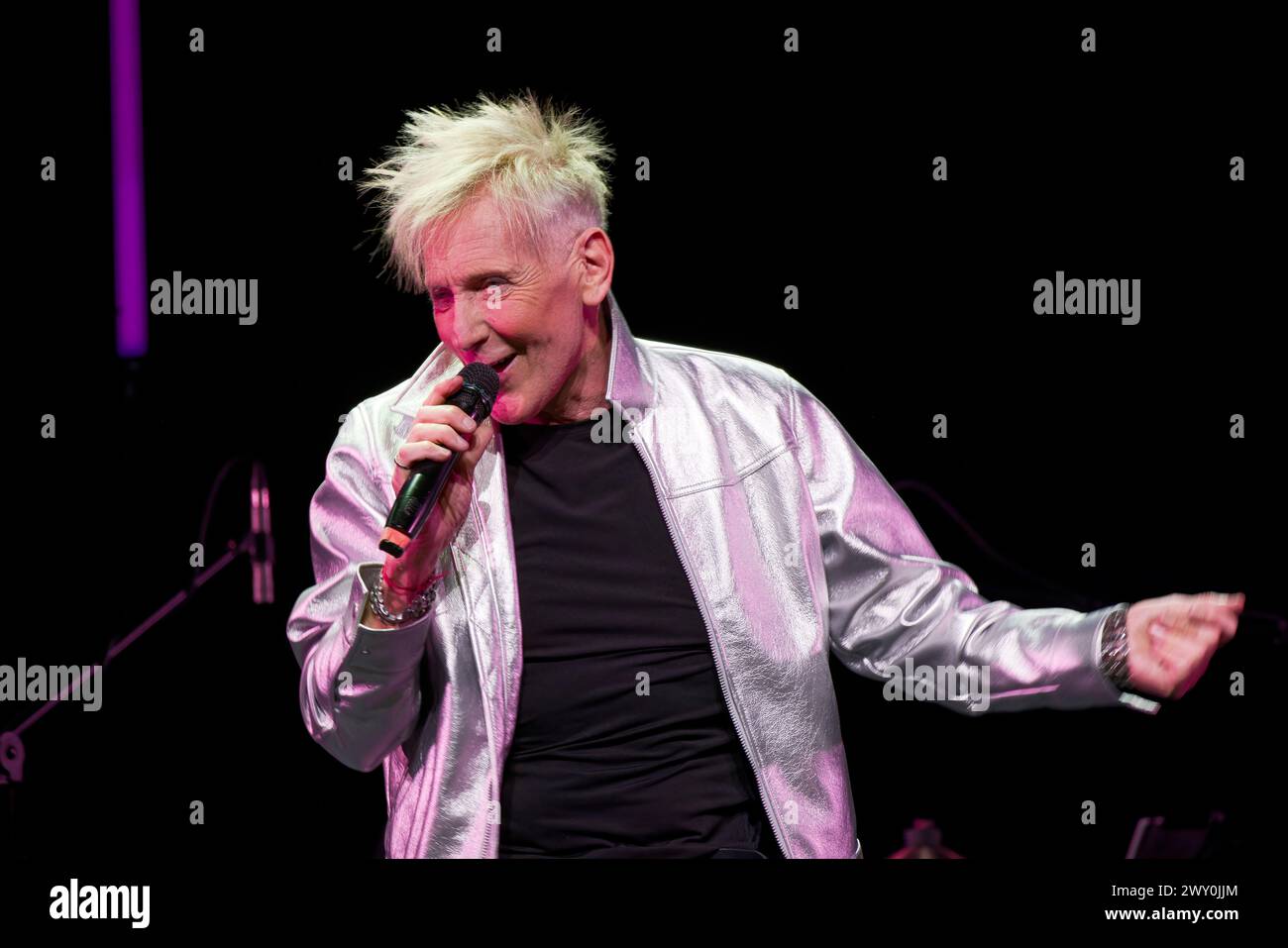 Paris, France. 2nd Apr, 2024. Plastic Bertrand performs on the Bobino ...