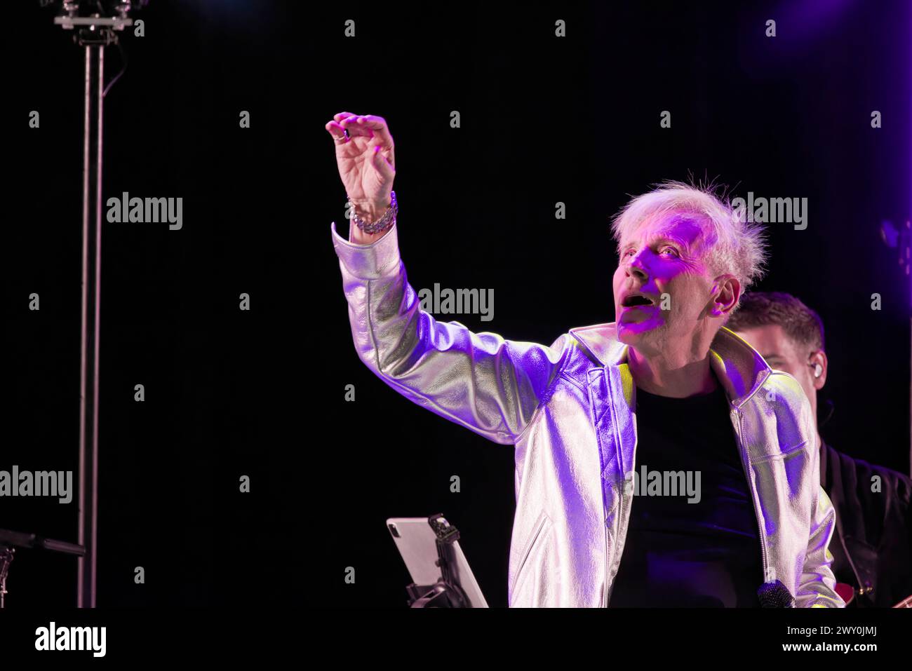 Paris, France. 2nd Apr, 2024. Plastic Bertrand performs on the Bobino ...