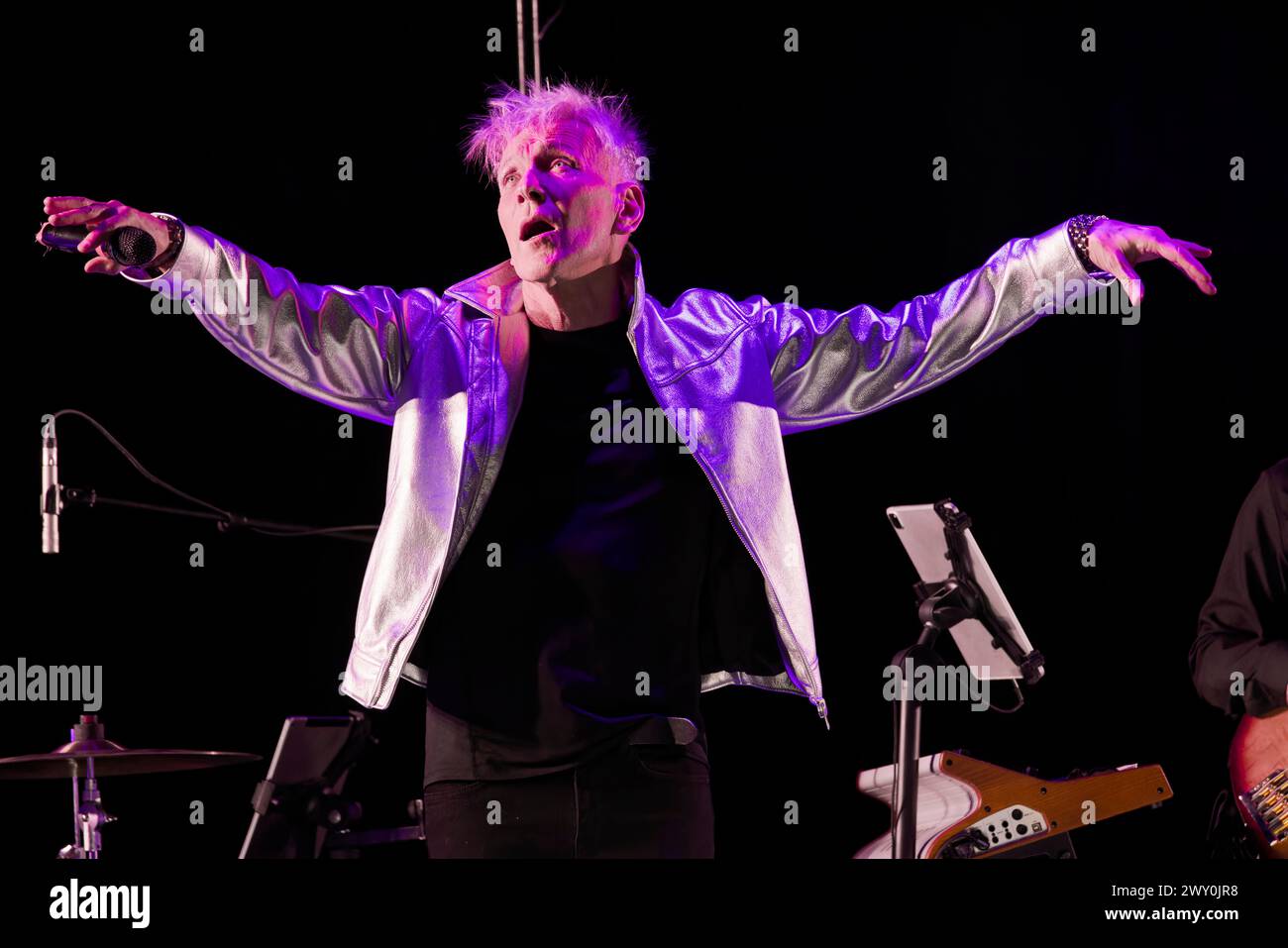 Paris, France. 2nd Apr, 2024. Plastic Bertrand performs on the Bobino ...