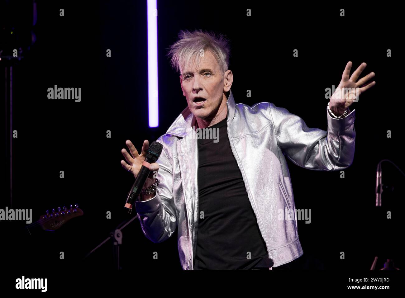 Paris, France. 2nd Apr, 2024. Plastic Bertrand performs on the Bobino ...