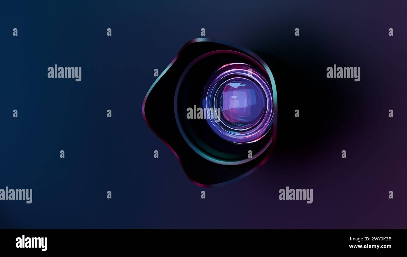 Glimpse of the Future: Sleek Camera Lens Abstract Stock Photo - Alamy