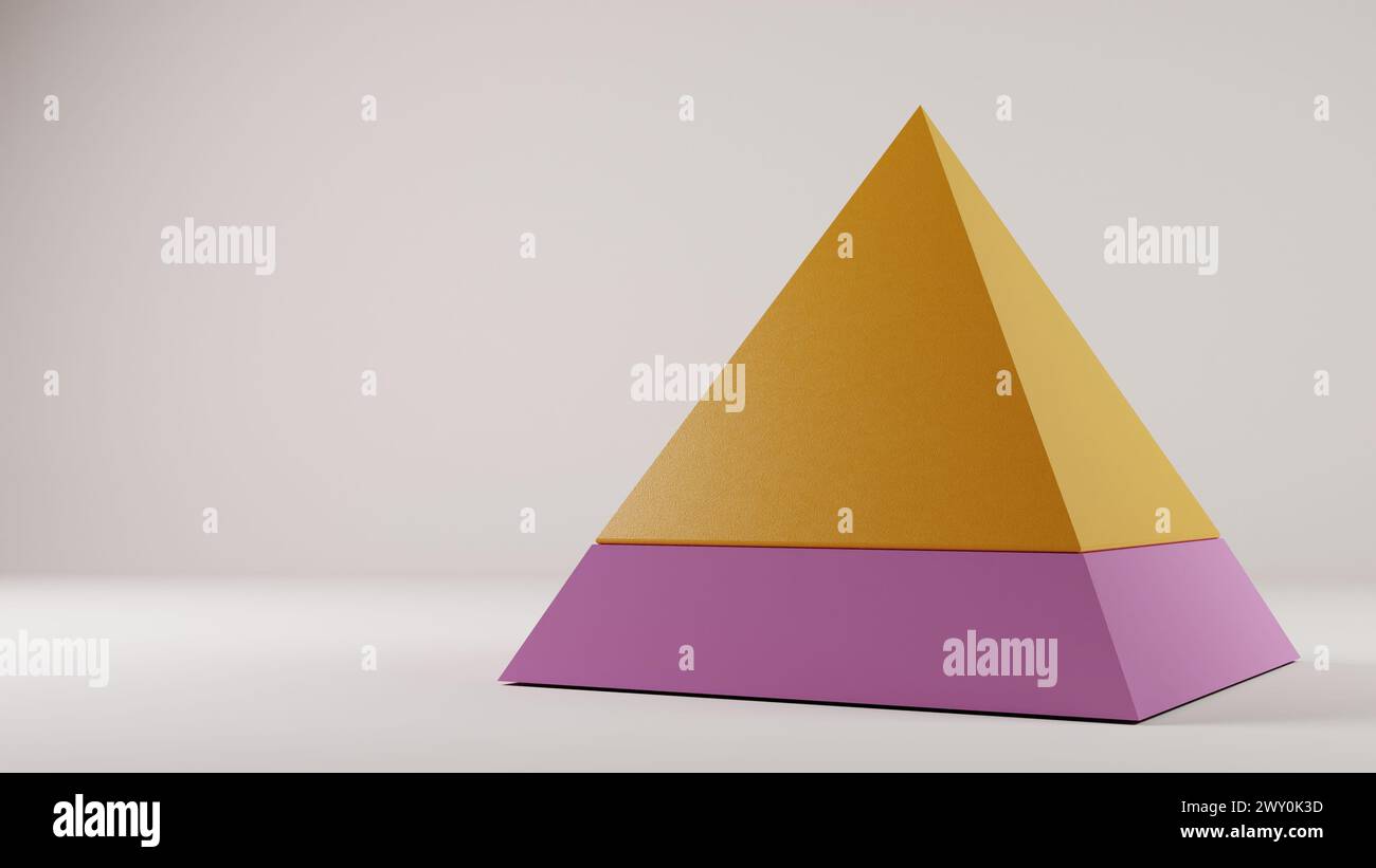 Geometric Play: Tri-Colored Pyramid in Modern Harmony Stock Photo - Alamy