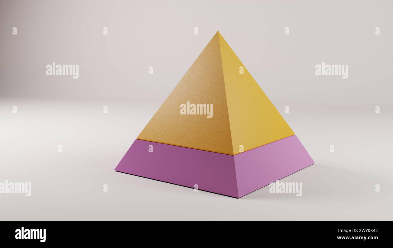 Geometric Play: Tri-Colored Pyramid in Modern Harmony Stock Photo - Alamy