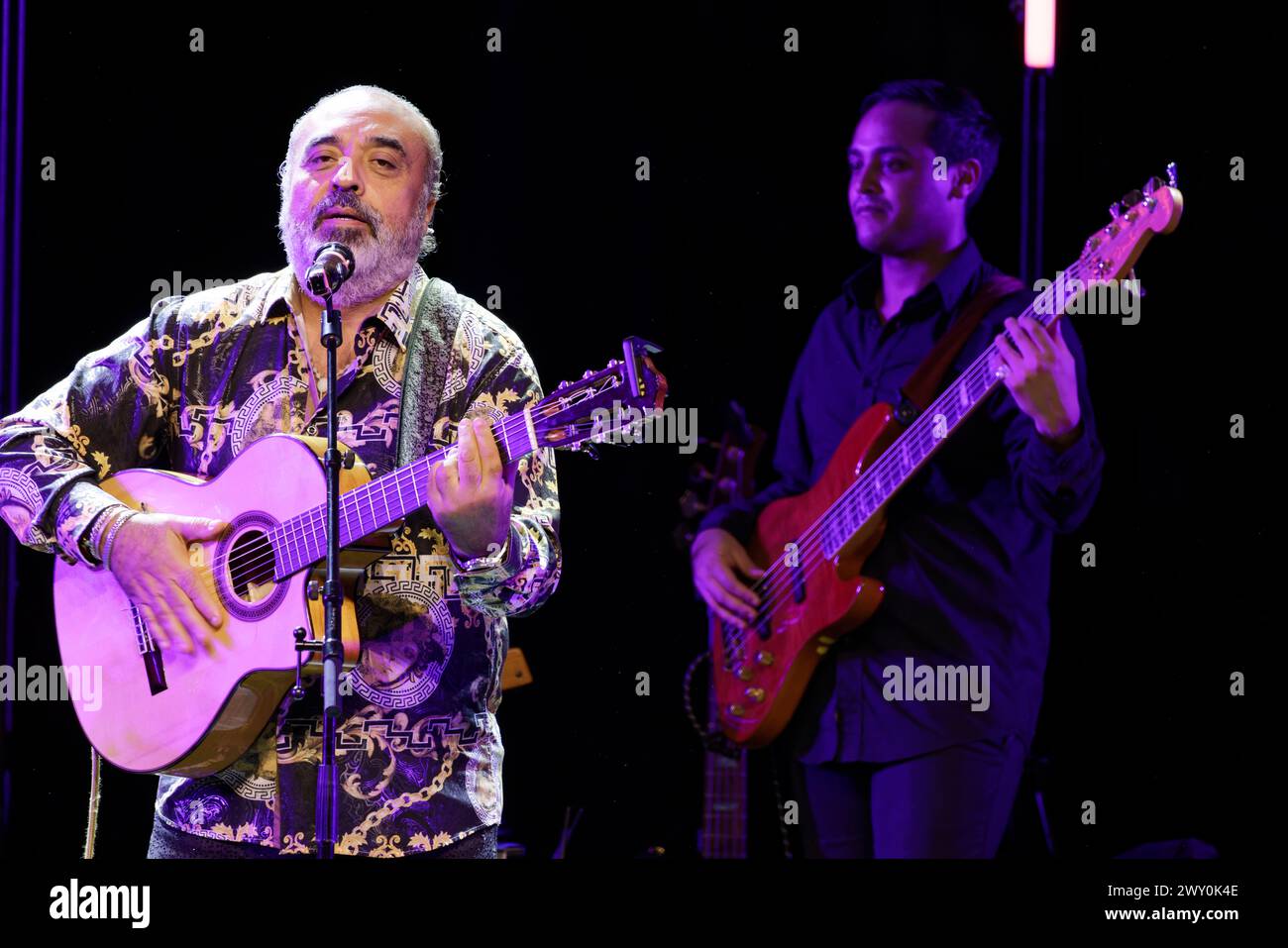Paris, France. 2nd Apr, 2024. Chico Castillo the Gipsy performs on the ...