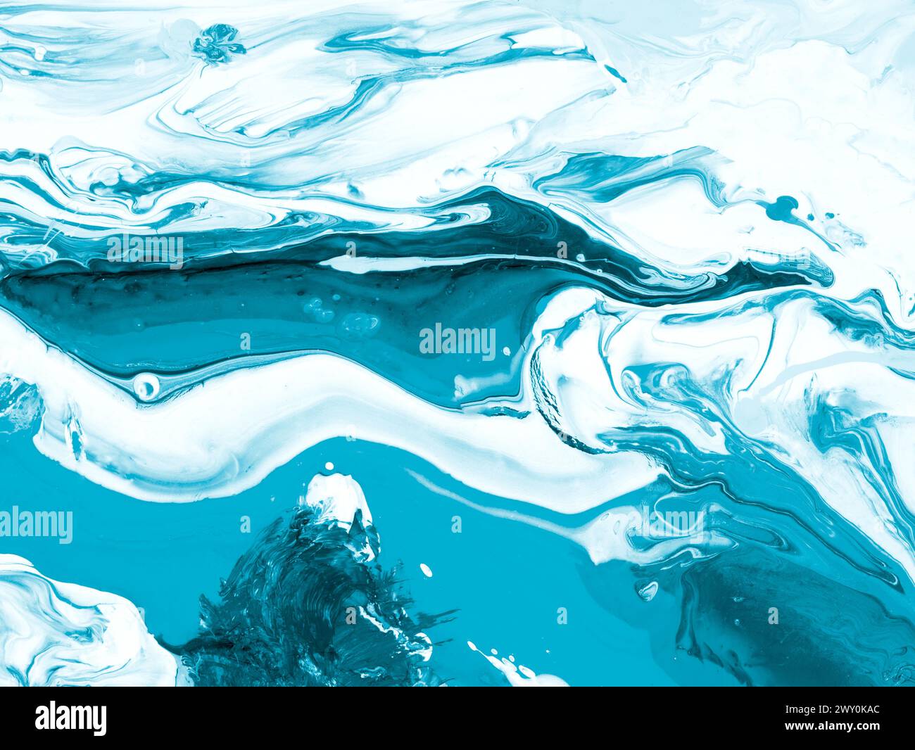 Abstract blue wave,creative hand painted background, abstract ocean ...