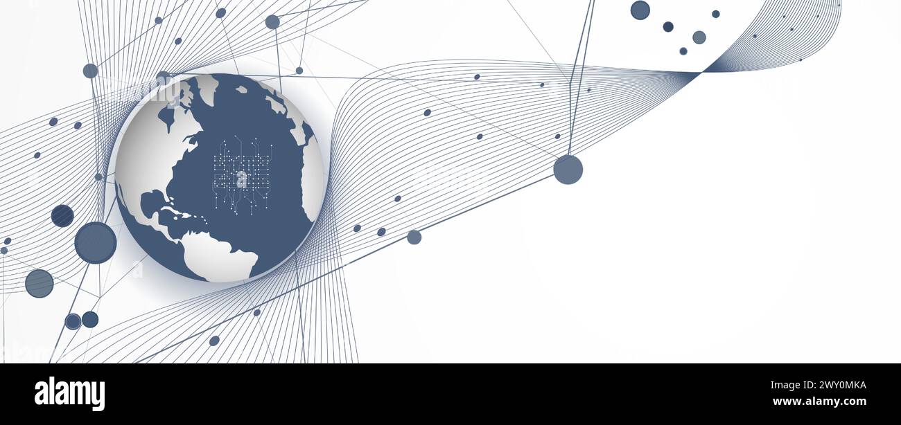 The abstract earth technology background for science and business ...