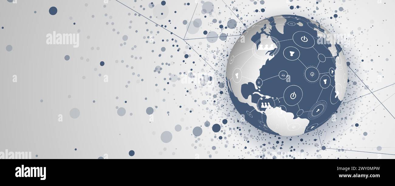 The abstract earth technology background for science and business ...