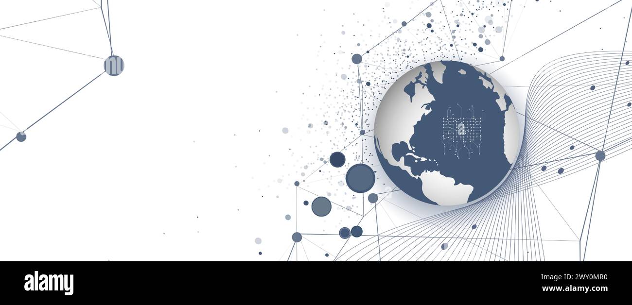 The abstract earth technology background for science and business ...