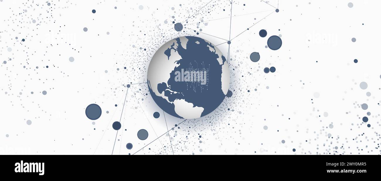 The abstract earth technology background for science and business ...