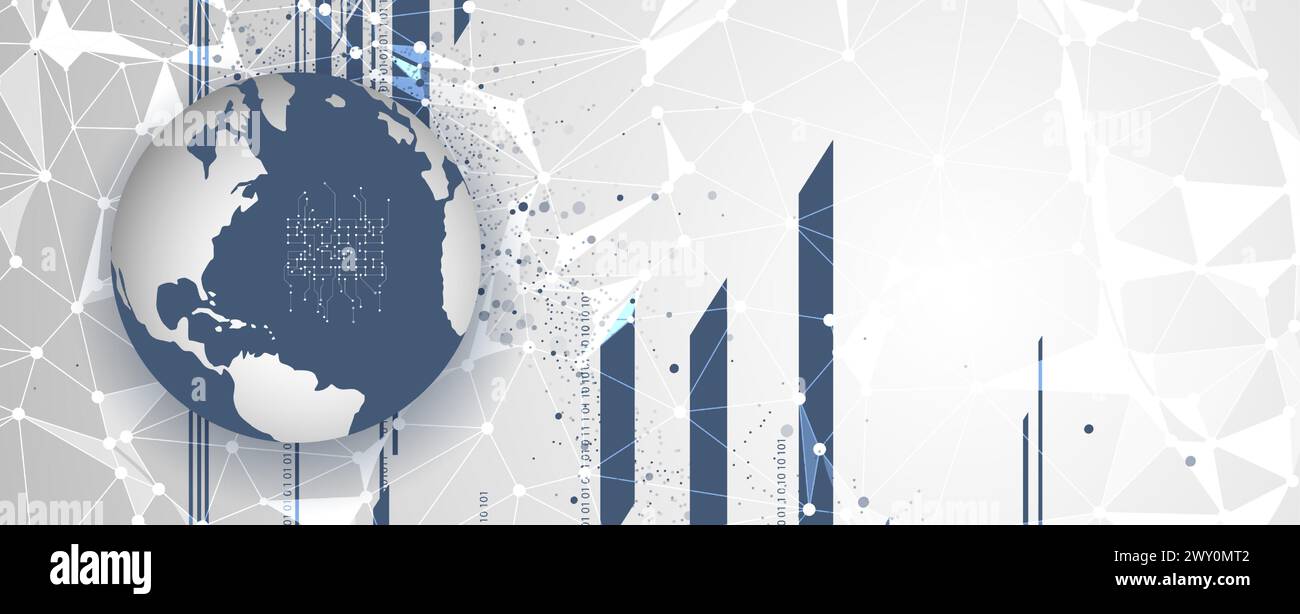 The abstract earth technology background for science and business ...