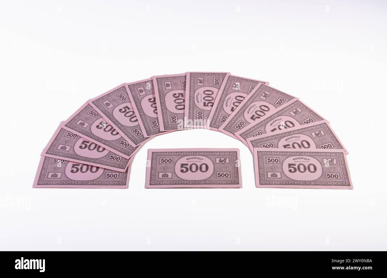 Monopoly Money 500 unit notes, United Kingdom Stock Photo - Alamy