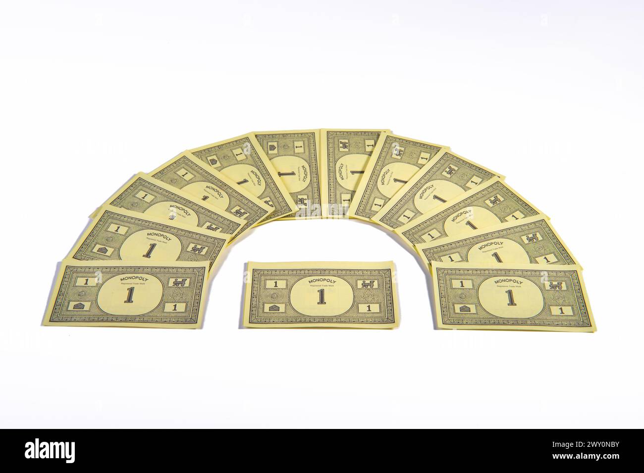 Monopoly Money 1 unit notes., United Kingdom Stock Photo - Alamy