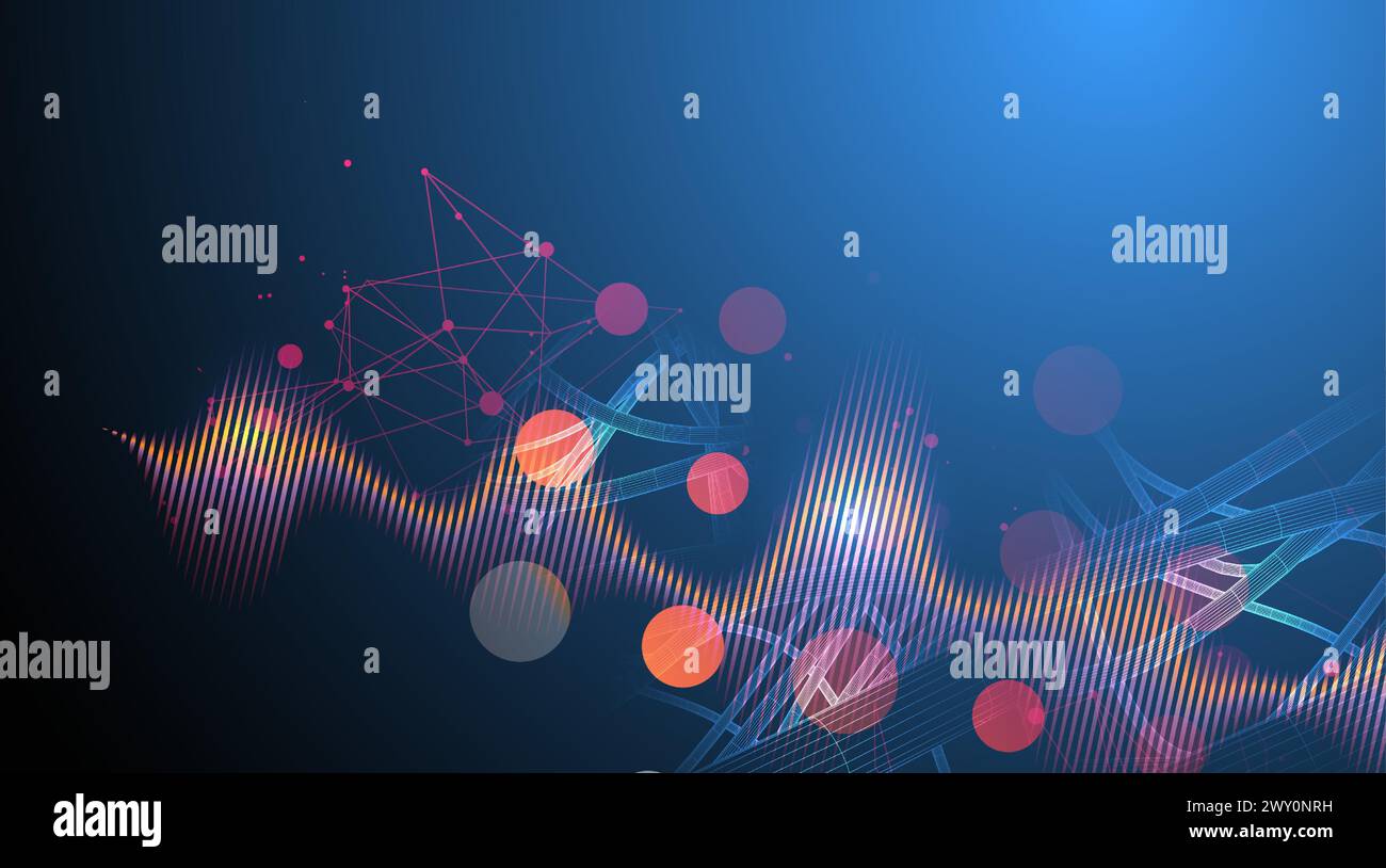 Vector abstract background with a wireframe dynamic pipes, line and ...