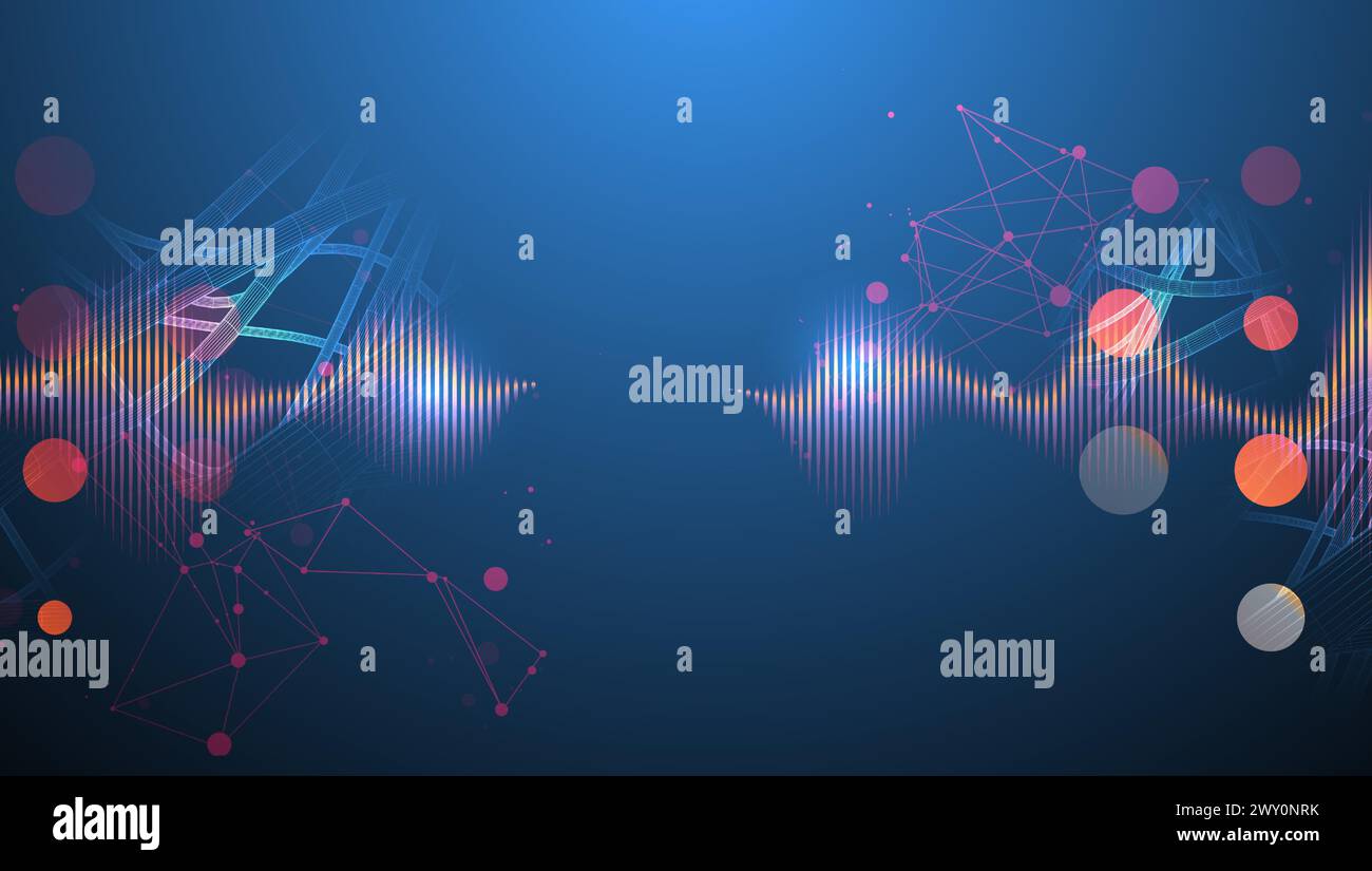 Vector abstract background with a wireframe dynamic pipes, line and ...